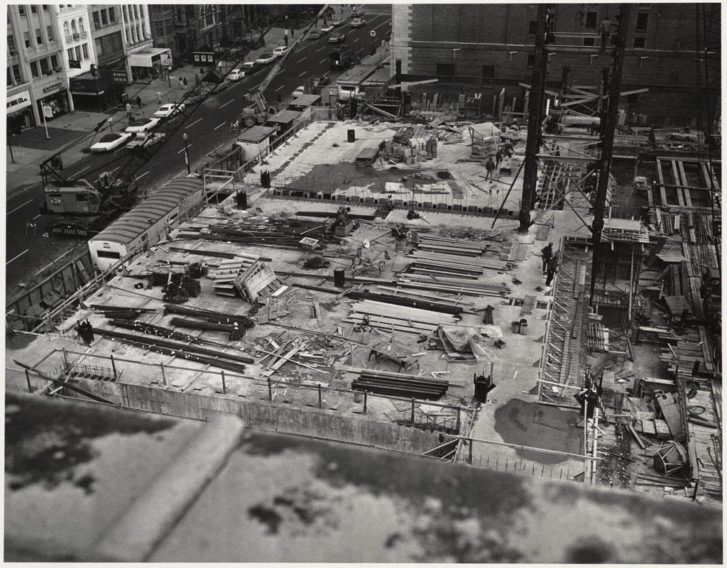 Boston Public Library Johnson building construction, November 1970 ...