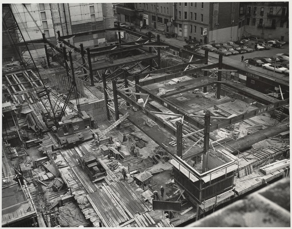 Boston Public Library Johnson building construction, November 1970 ...