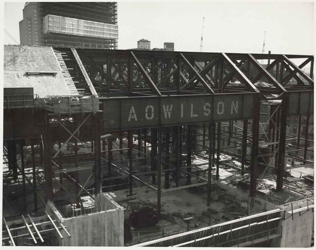Boston Public Library Johnson building construction, April 1971 ...