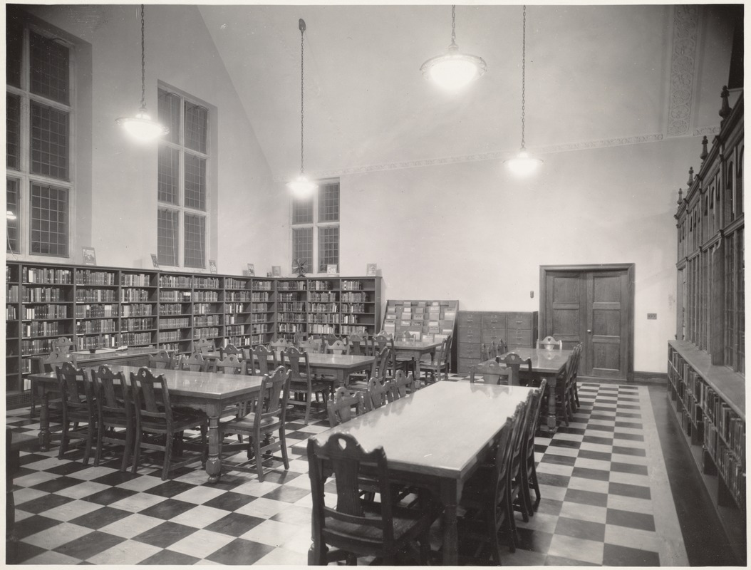 Parker Hill Branch adults' reading room - Digital Commonwealth