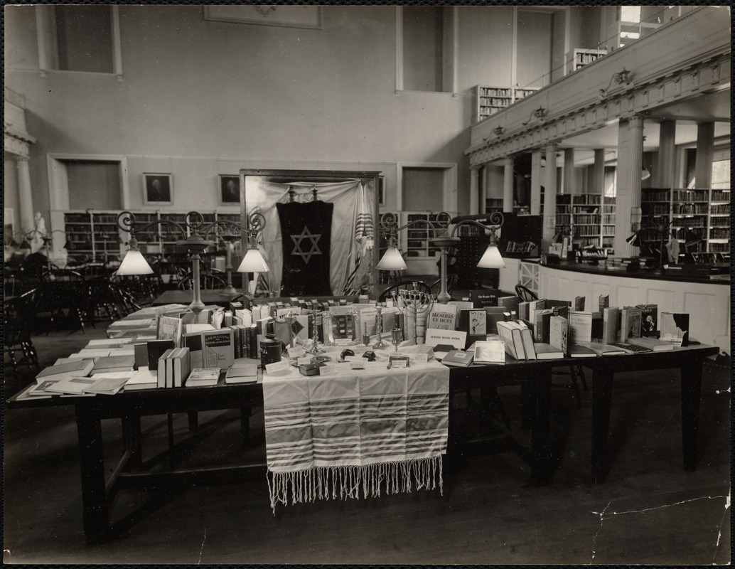 West End Branch. Jewish book week exhibit - Digital Commonwealth