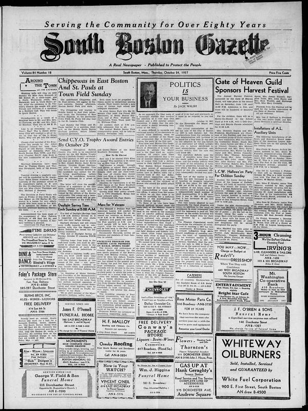 South Boston Gazette, October 24, 1957 - Digital Commonwealth