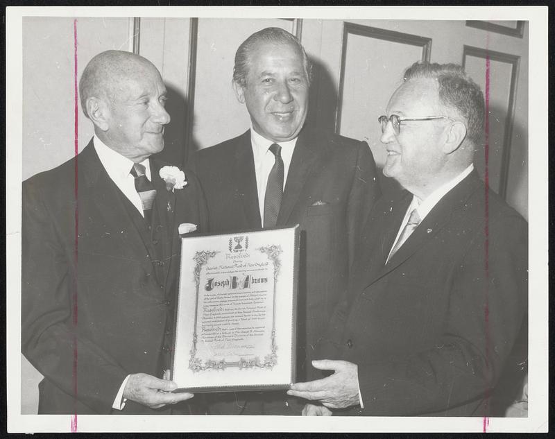Special Citation -- Fred Monosson (left), president of the New England ...