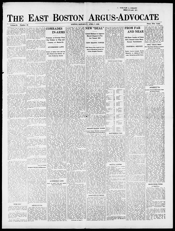 East Boston Argus-Advocate - Digital Commonwealth