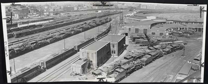 Strike-bound East Cambridge Yards of Boston & Maine railroad show ...