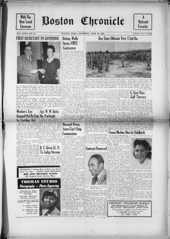 Boston Chronicle. June 16, 1951 - Digital Commonwealth