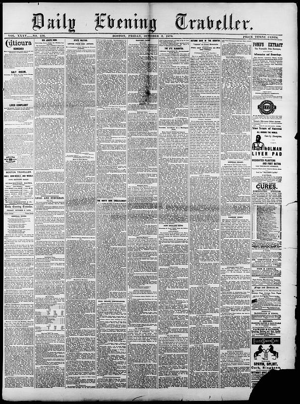 Daily Evening Traveller. October 03, 1879 - Digital Commonwealth