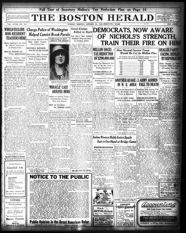 Boston Herald. October 20, 1925 - Digital Commonwealth