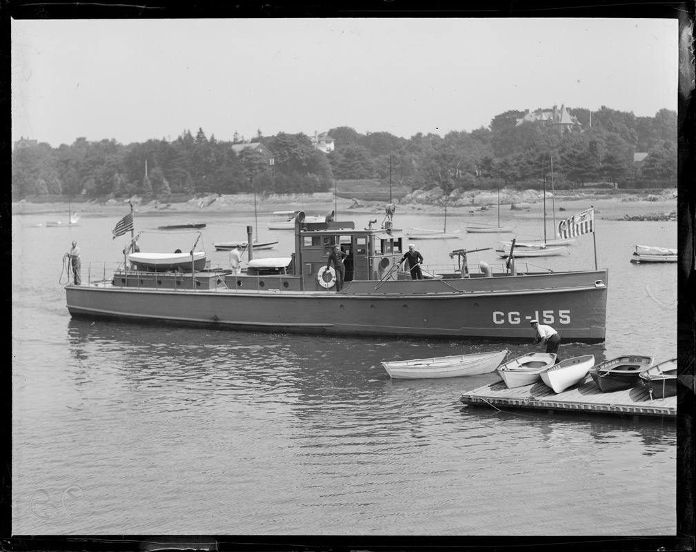 Maritime: Coast Guard boat CG-155 at Manchester Mass - Digital Commonwealth