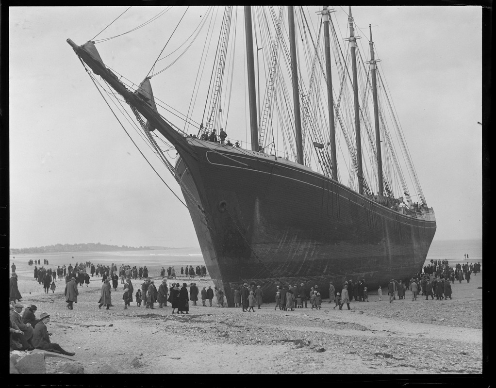 Schooner Nancy ashore at Nantasket - Digital Commonwealth