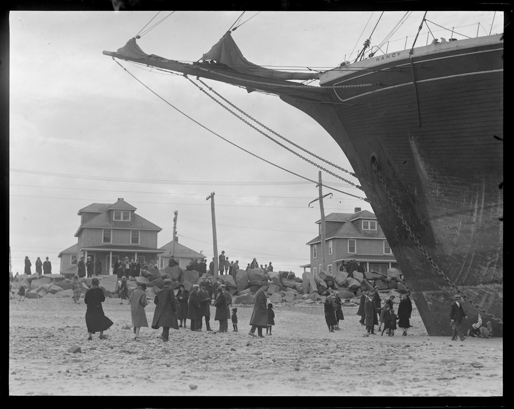 Schooner Nancy ashore at Nantasket - Digital Commonwealth