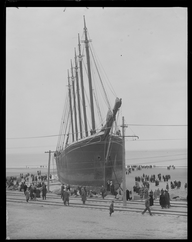 Schooner Nancy ashore at Nantasket - Digital Commonwealth