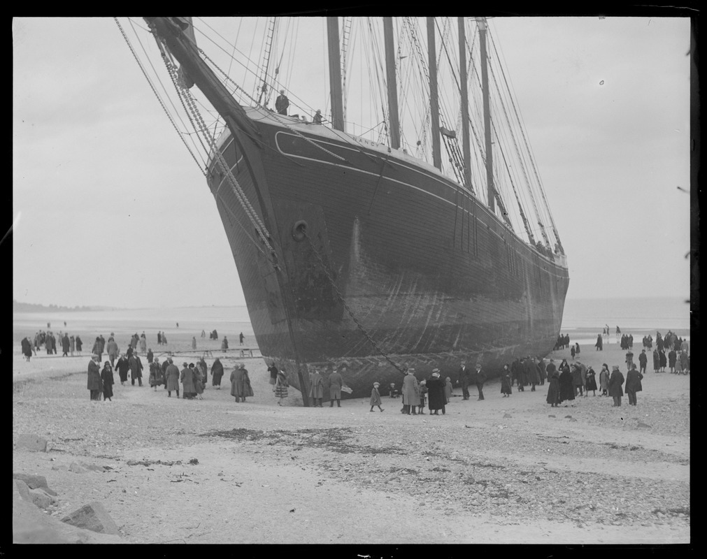 Schooner Nancy ashore in Nantasket - Digital Commonwealth