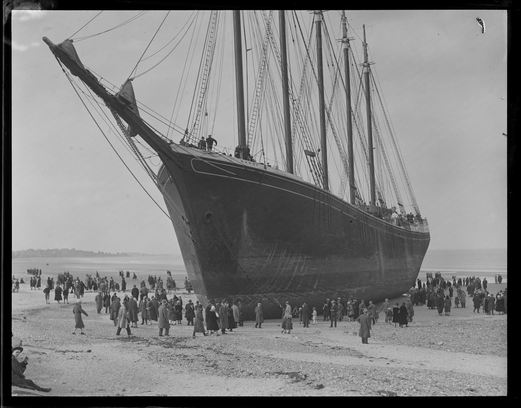Schooner Nancy: ashore at Nantasket - Digital Commonwealth