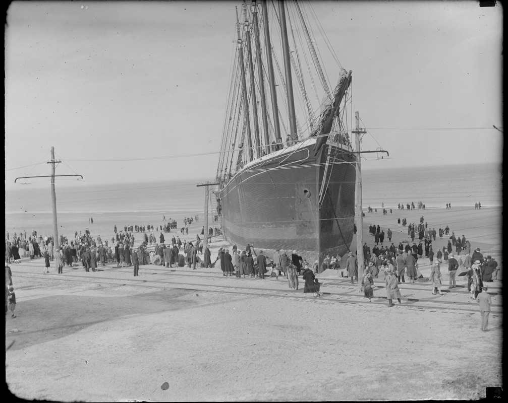 Schooner Nancy aground at Nantasket - Digital Commonwealth
