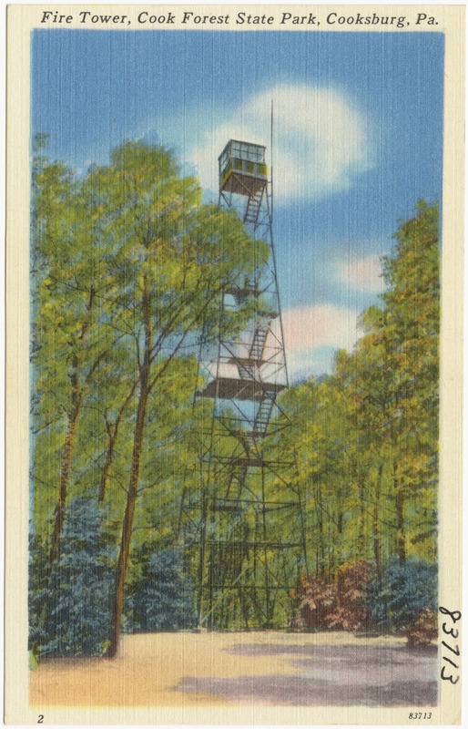 Fire Tower, Cook Forest State Park, Cooksburg, Pa. - Digital Commonwealth