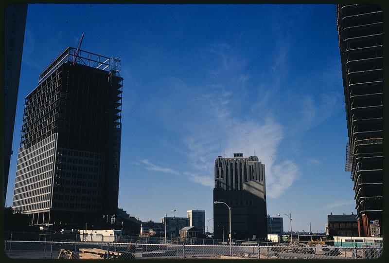 Buildings including Saltonstall Building under construction, Boston ...
