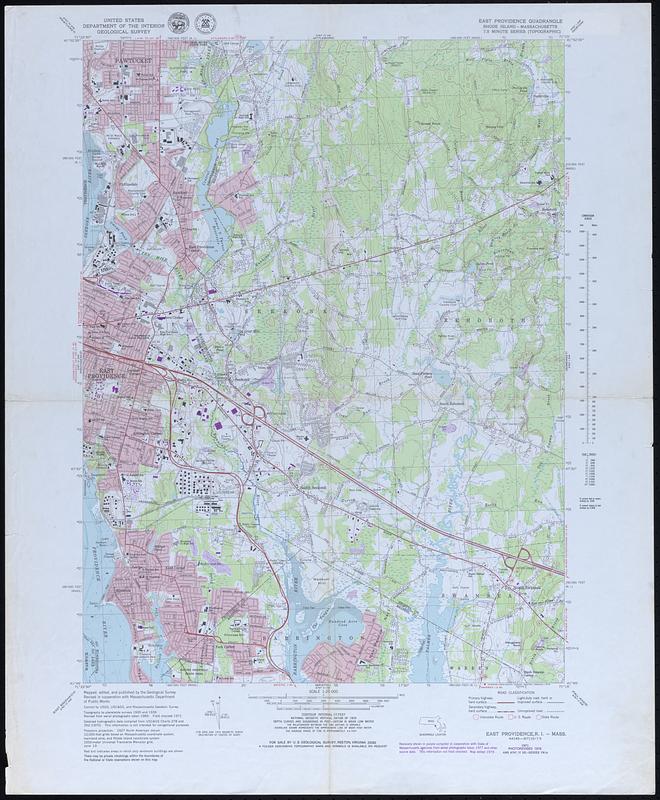 East Providence Quadrangle Rhode Island - Massachusetts - Digital ...