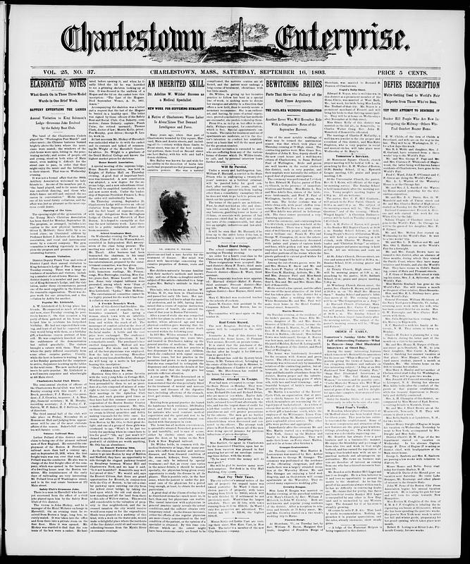 Charlestown Enterprise. September 16, 1893 - Digital Commonwealth
