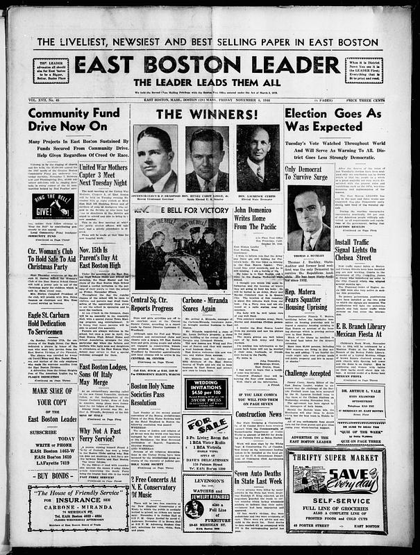 East Boston Leader, November 08, 1946 - Digital Commonwealth