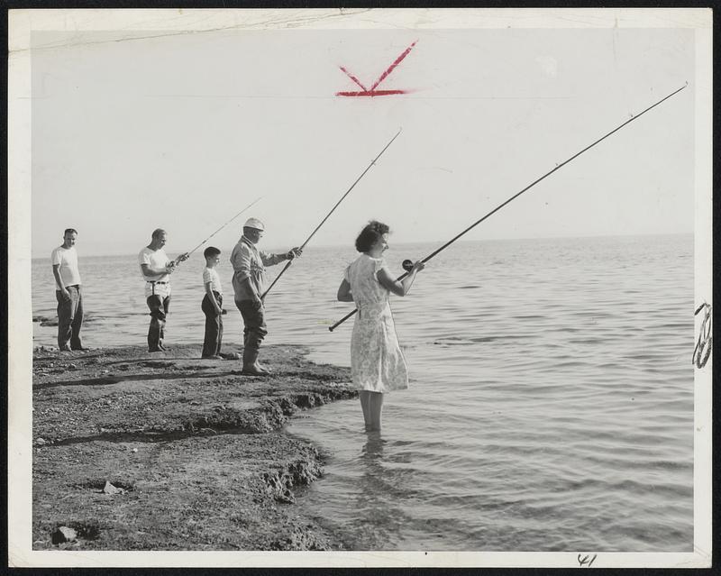 Hopeful-These three enthusiastic anglers had high hopes that the ...