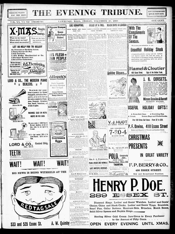 The Evening Tribune. December 28, 1899 - Digital Commonwealth