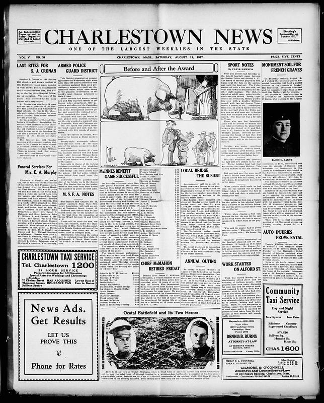 The Charlestown News. August 13, 1927 - Digital Commonwealth