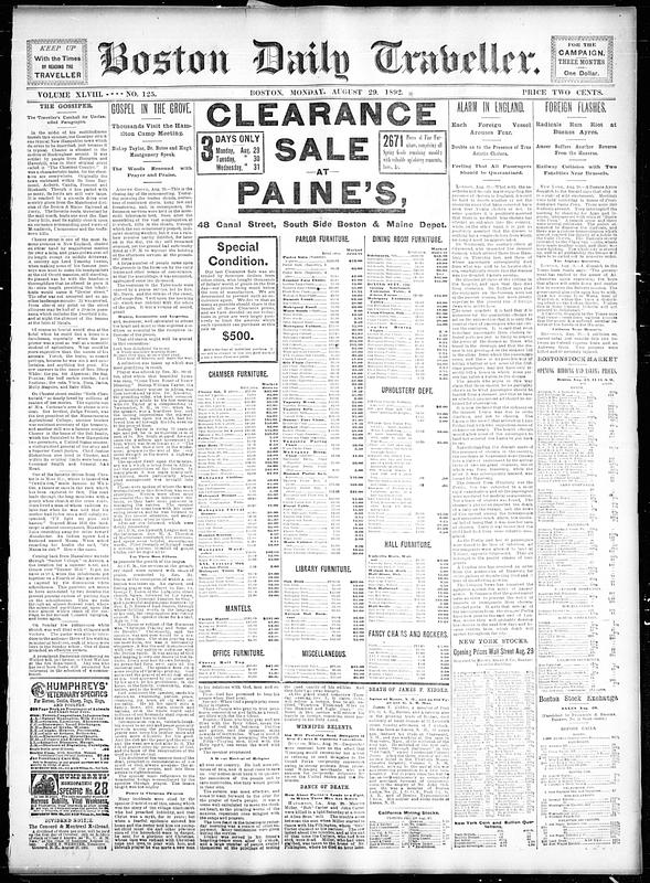 Boston Daily Traveller. August 29, 1892 - Digital Commonwealth