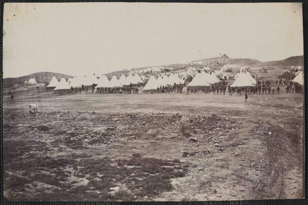 Camp of 34th Massachusetts Infantry near Fort Lyon Virginia - Digital ...
