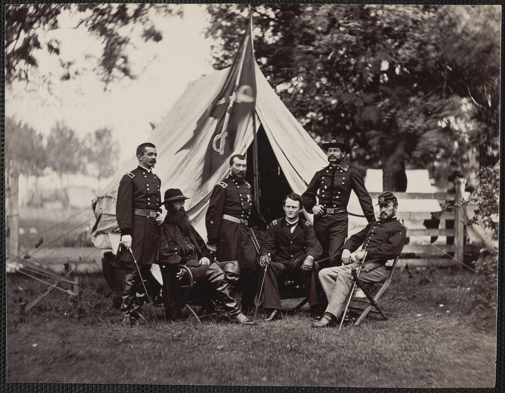 From left to right 1. General H.E. Davies, 2. General D.M.M. Gregg, 3 ...