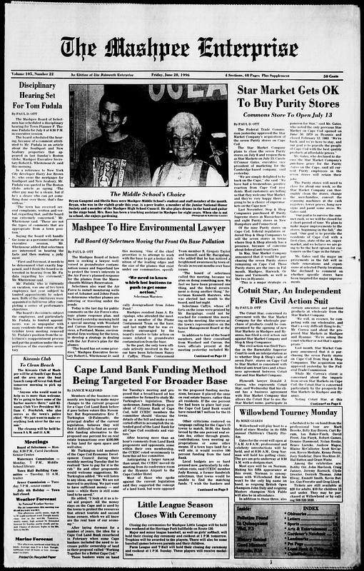 The Mashpee Enterprise. June 28, 1996 - Digital Commonwealth