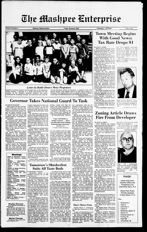 The Mashpee Enterprise. October 06, 2000 - Digital Commonwealth