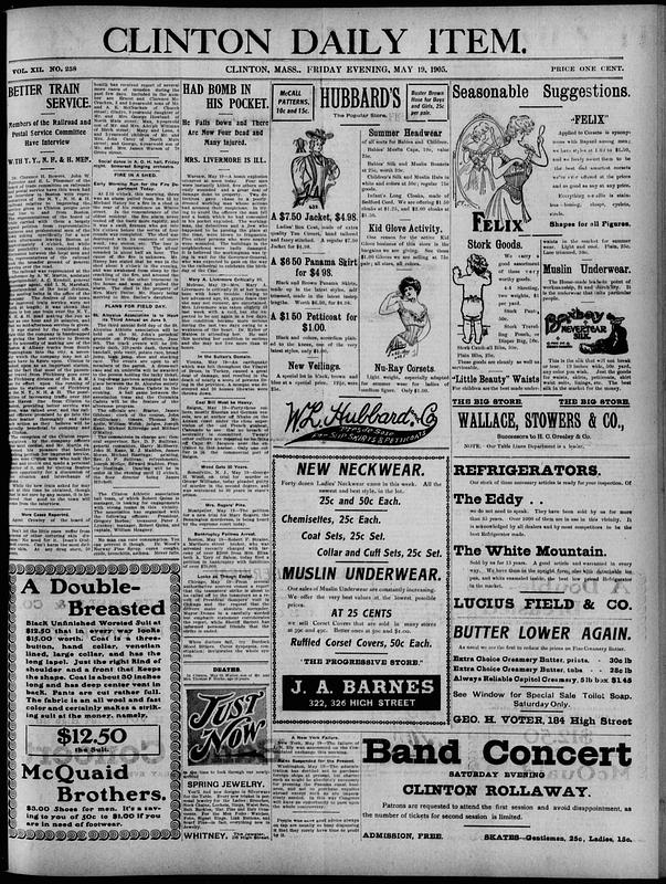 Clinton Daily Item. May 19, 1905 - Digital Commonwealth