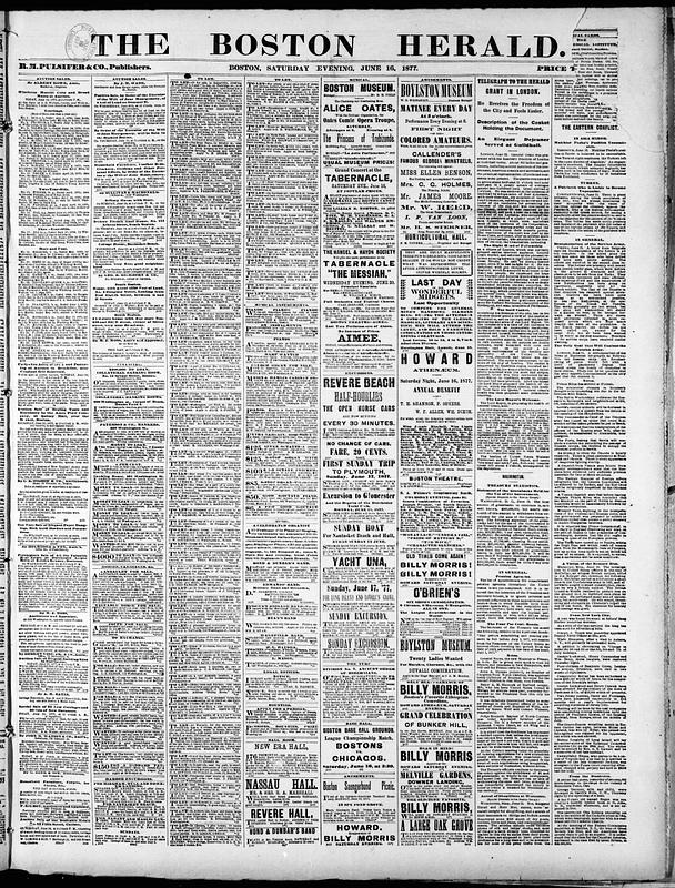 The Boston Herald. June 16, 1877 - Digital Commonwealth