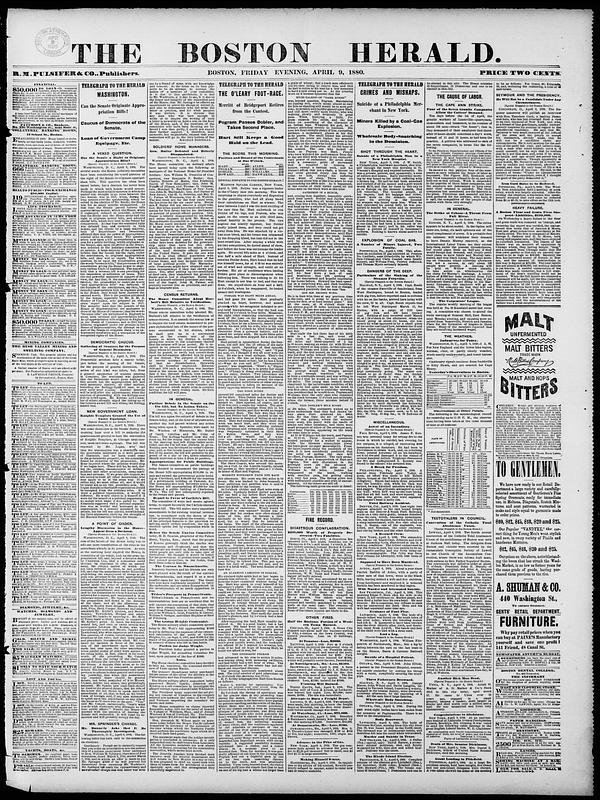 The Boston Herald. April 09, 1880 - Digital Commonwealth