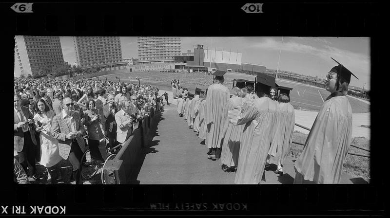 Boston University graduation at Nickerson Field, West Campus, Boston ...