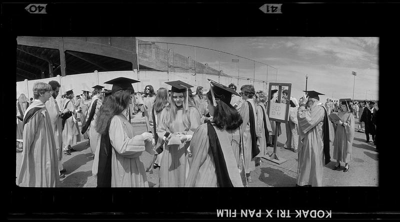 Boston University graduation at Nickerson Field, West Campus, Boston ...