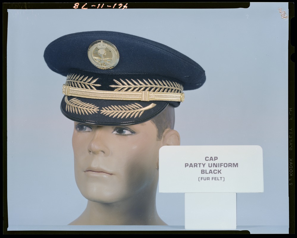 Cap, party uniform, black (fur felt) - Digital Commonwealth