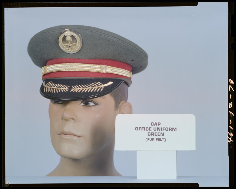 Cap, office uniform, green (fur felt) - Digital Commonwealth