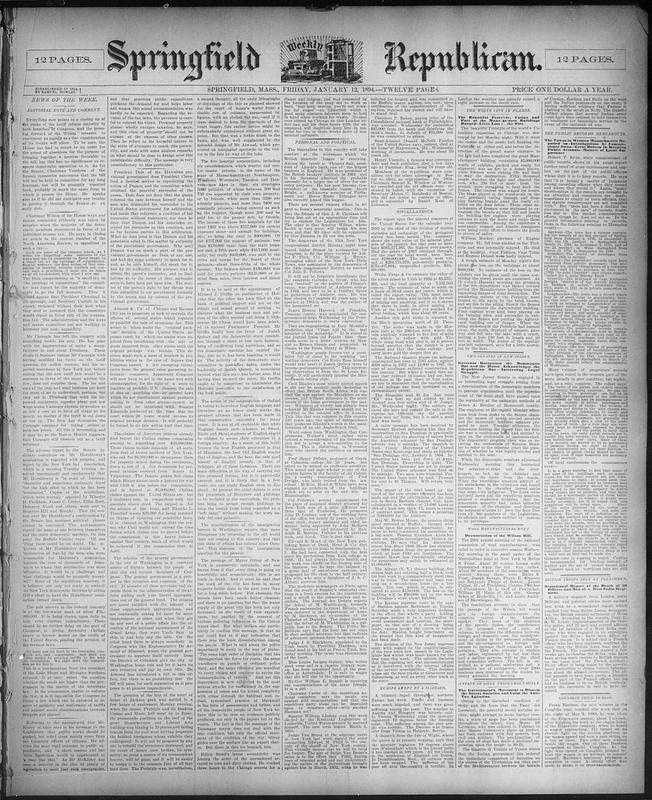 Springfield Weekly Republican - Digital Commonwealth