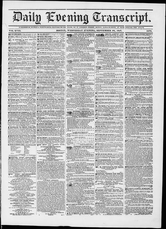 Daily Evening Transcript - Digital Commonwealth