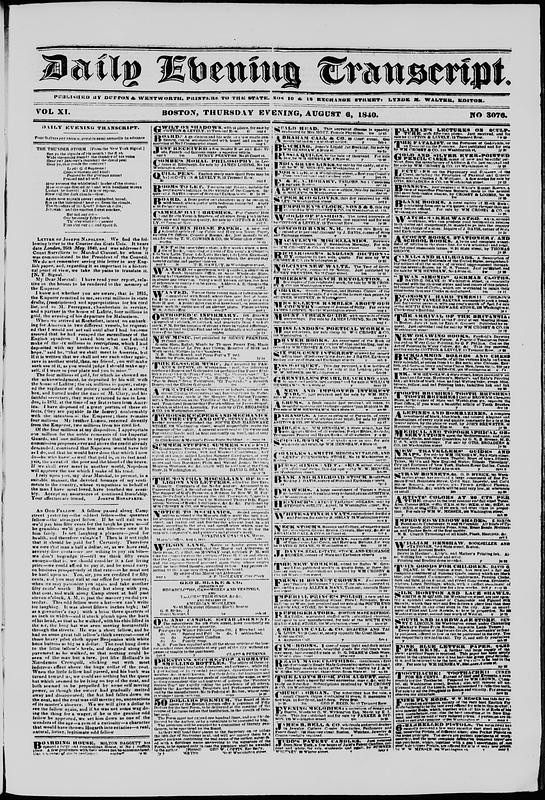 Daily Evening Transcript - Digital Commonwealth