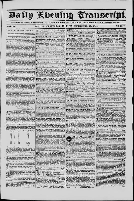 Daily Evening Transcript - Digital Commonwealth