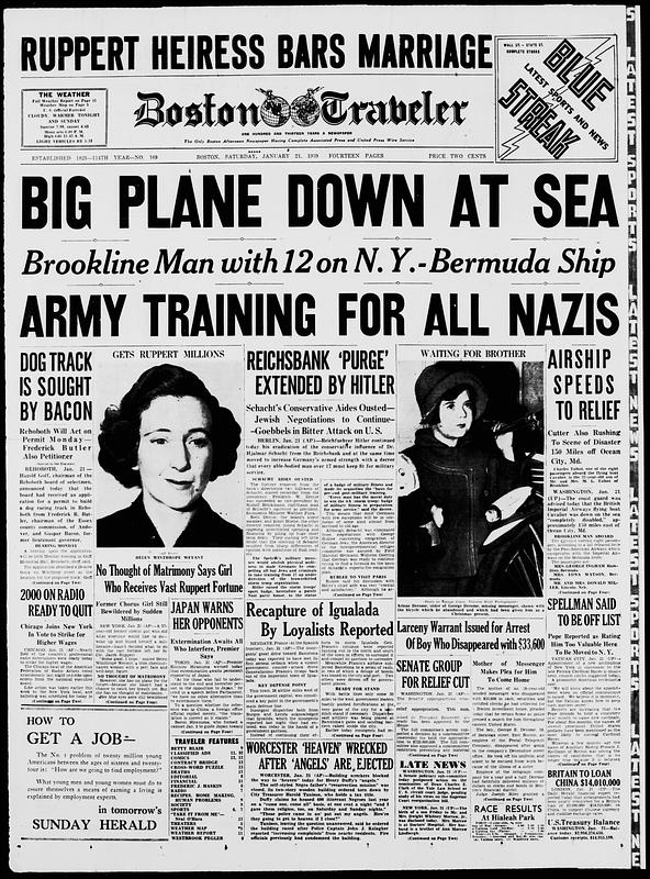 The Boston Traveler. January 21, 1939 - Digital Commonwealth