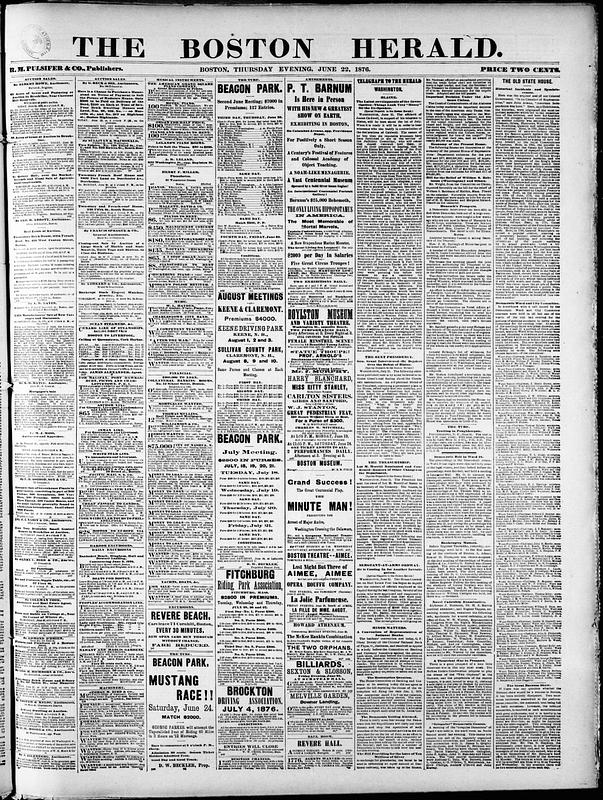 The Boston Herald. June 22, 1876 - Digital Commonwealth