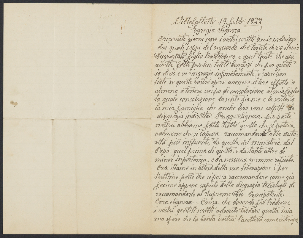 Herbert Brutus Ehrmann Papers, 1906-1970. Sacco-Vanzetti. Battista ...