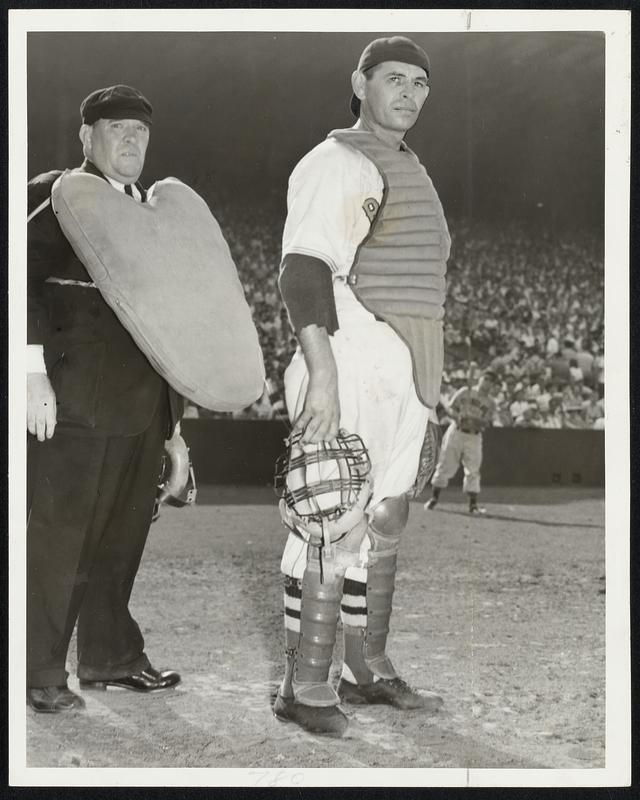 The Emergency Boys at Fenway Park yesterday, Umpire Bill Summers and ...