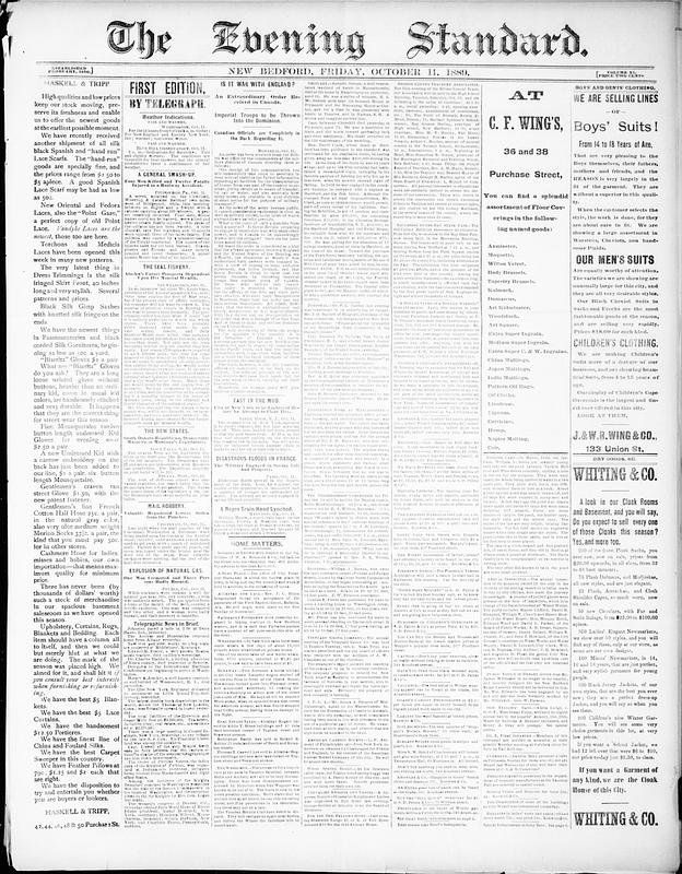 Evening Standard. October 11, 1889 - Digital Commonwealth
