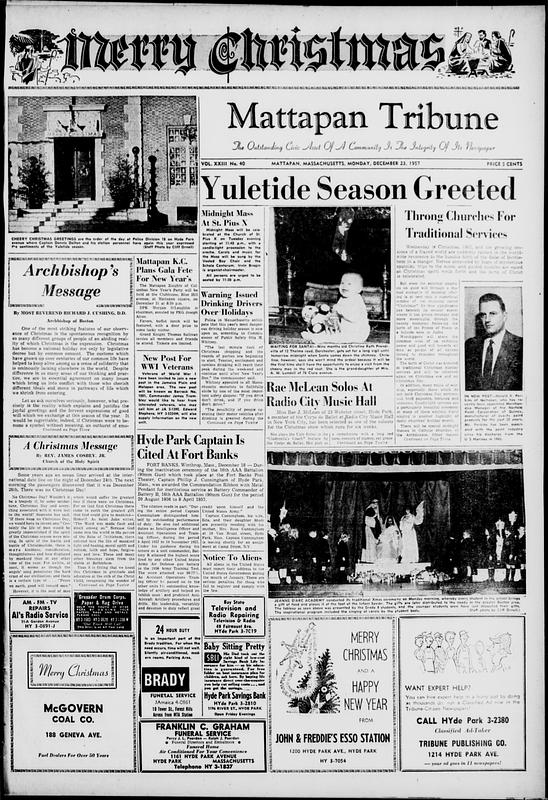 Mattapan Tribune. December 23, 1957 - Digital Commonwealth