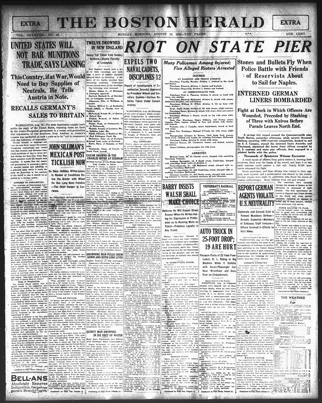 The Boston Herald. August 16, 1915 - Digital Commonwealth